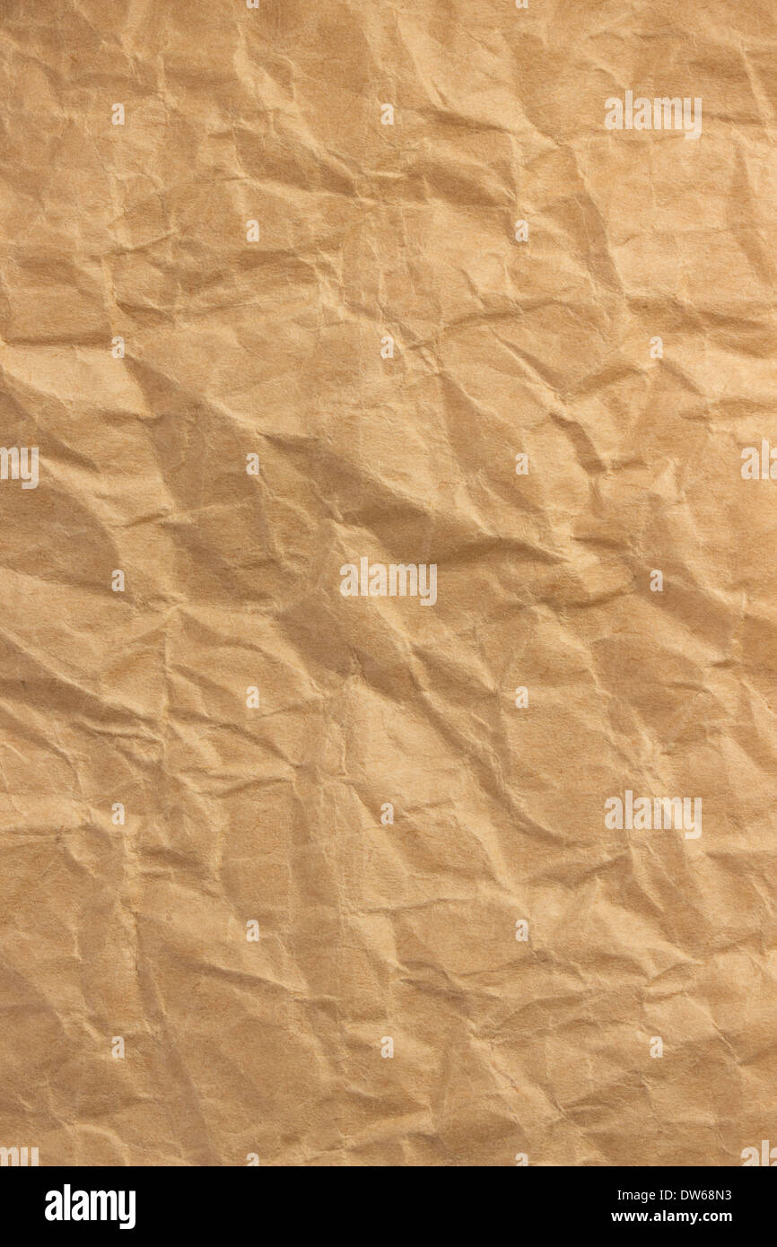 wrinkled parcel paper as texture Stock Photo - Alamy