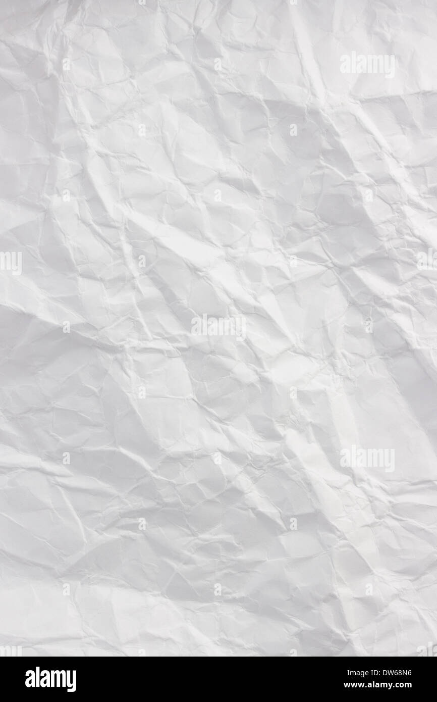 wrinkled white paper as texture Stock Photo - Alamy