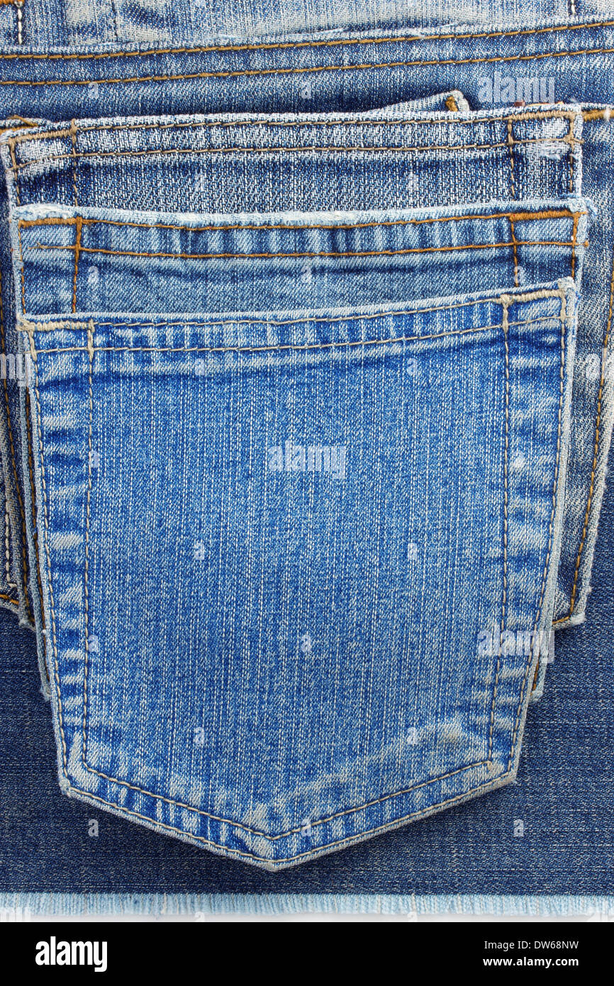 jeans blue background pocket texture Stock Photo - Alamy