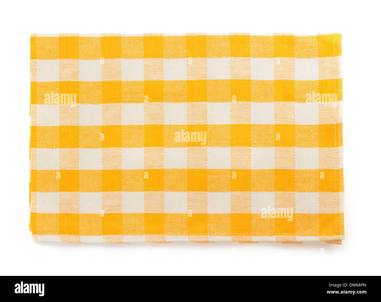 yellow napkin isolated on white background Stock Photo - Alamy
