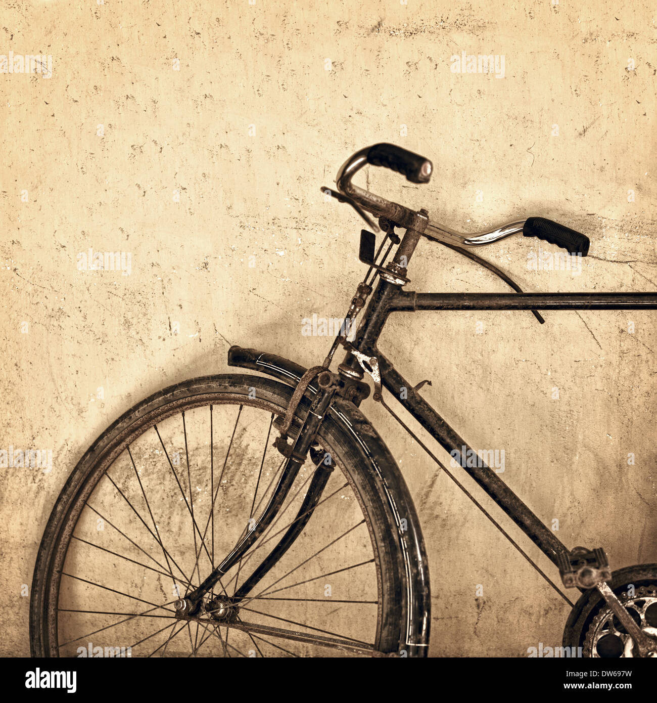 One old fashioned bicycle hi-res stock photography and images - Alamy