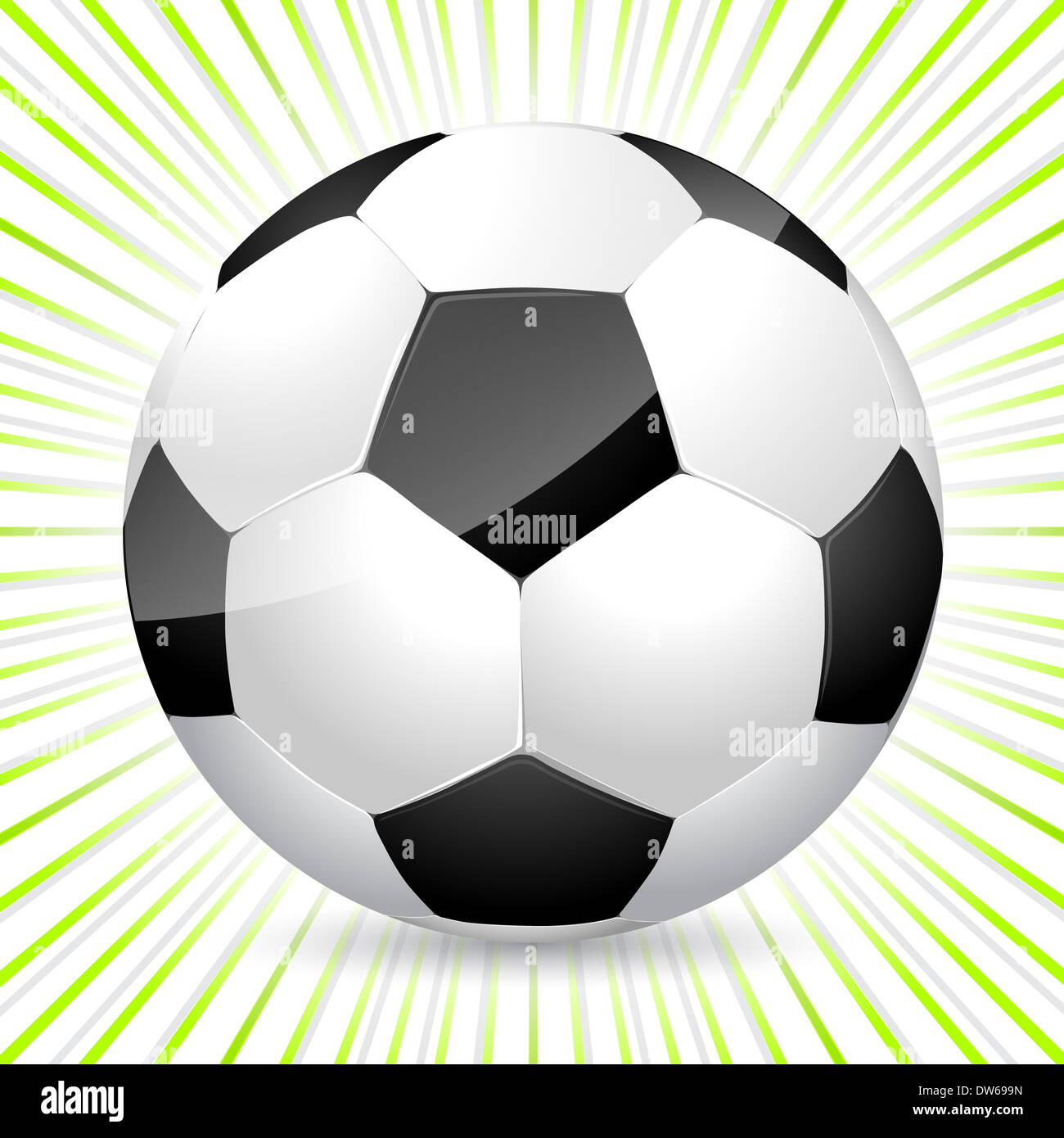 Classic soccer ball with shadow and bursting background Stock Photo - Alamy