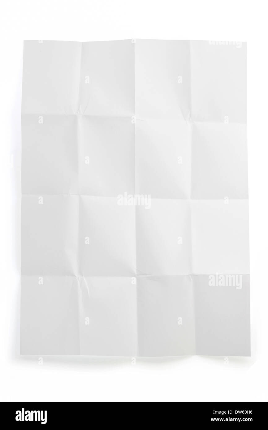 folded note paper isolated on white background Stock Photo - Alamy