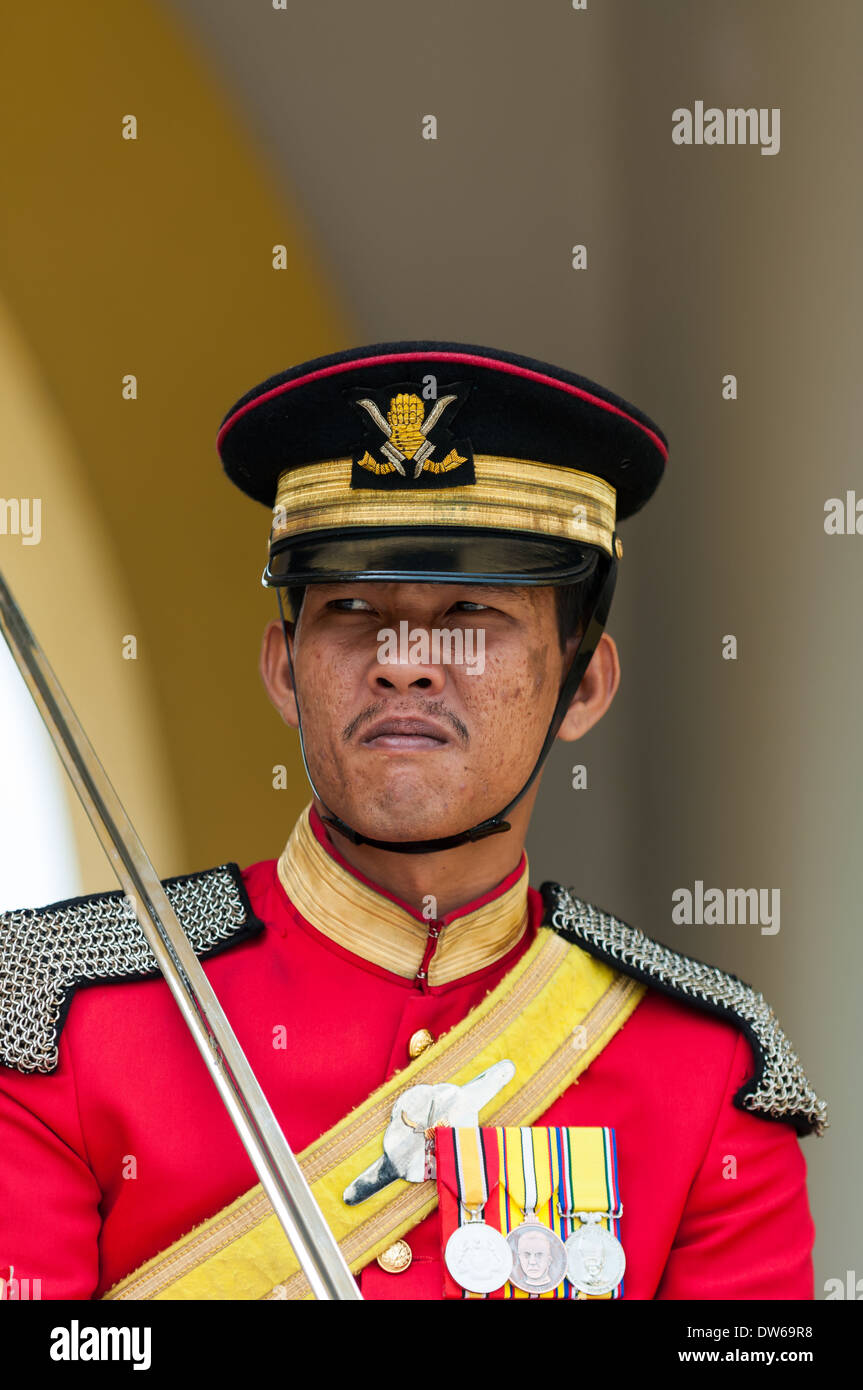 Royal guard at the Royal Palace in Kuala Lumpur, Malaysia Stock Photo ...