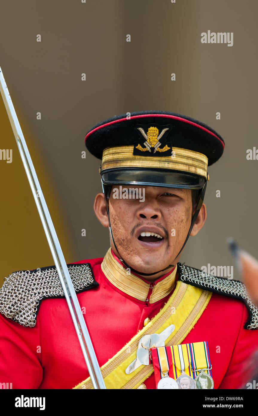 Royal guard at the Royal Palace in Kuala Lumpur, Malaysia Stock Photo ...