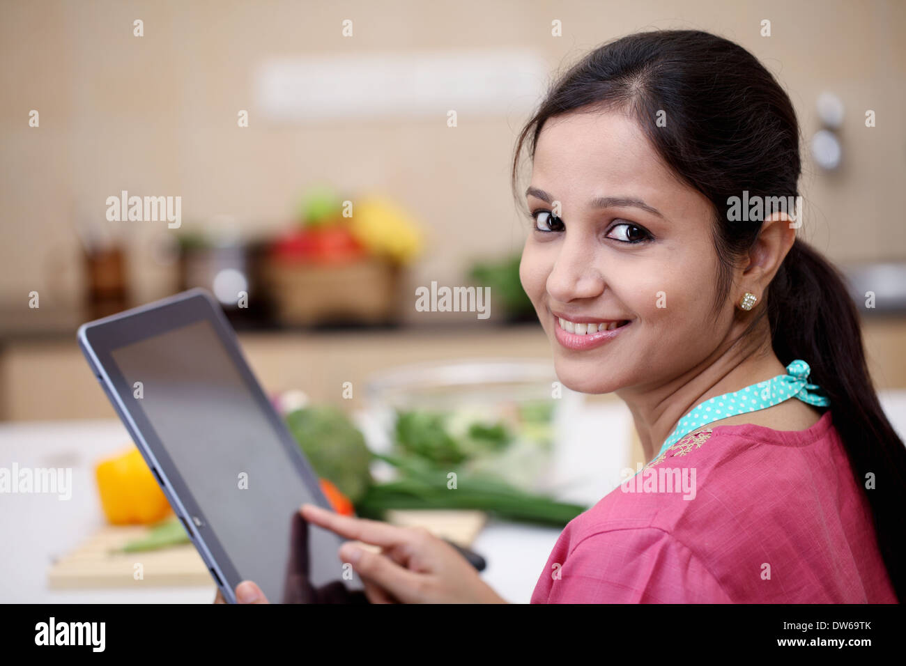 Indian girl using laptop in hi-res stock photography and images - Alamy
