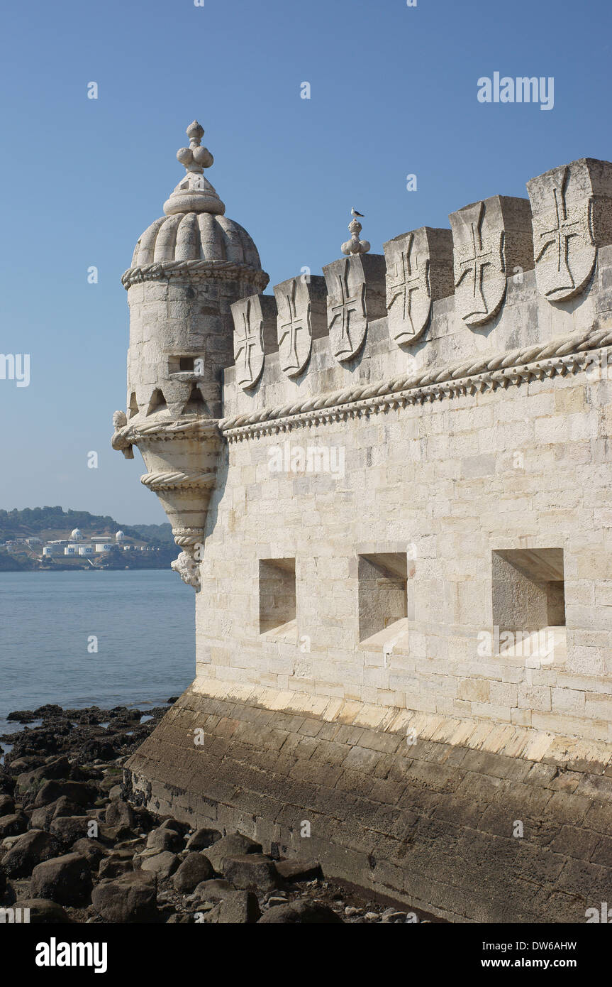 Torre de Belem Lisbon Lisboa Portugal Manueline style Stock Photo - Alamy