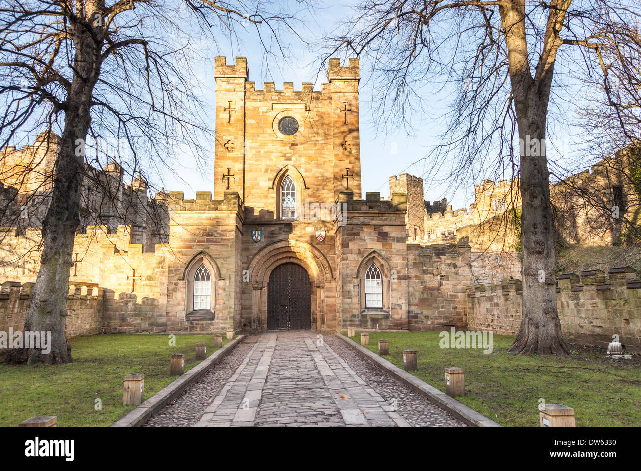 Entrance to Durham Castle, Durham, County Durham, England Stock Photo ...