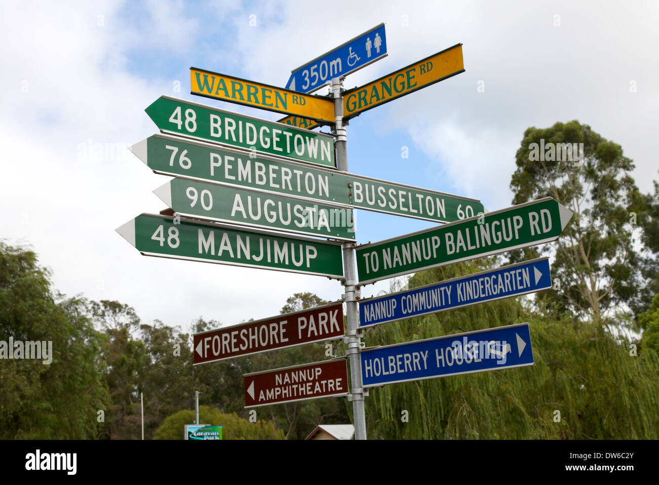 Nannup road sign Stock Photo - Alamy