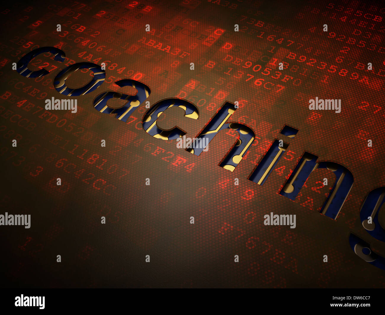 Education concept: Coaching on digital screen background Stock Photo ...