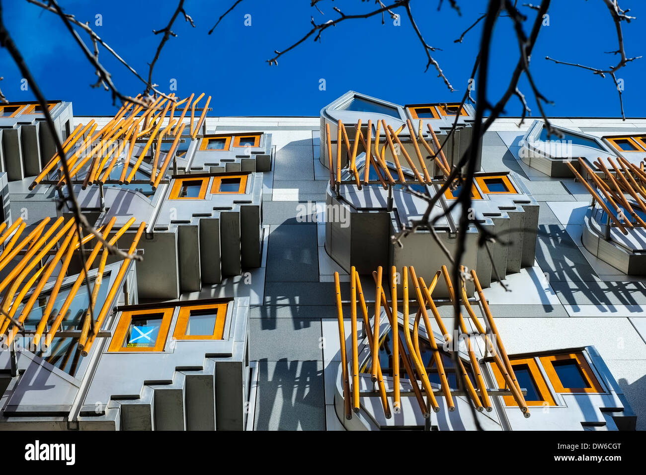 Windows in the MSPs offices at The Scottish Parliament, Holyrood ...