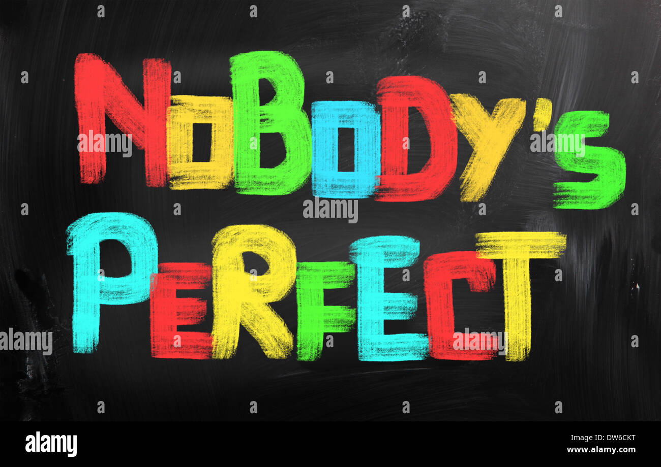 Nobody's Perfect Concept Stock Photo - Alamy