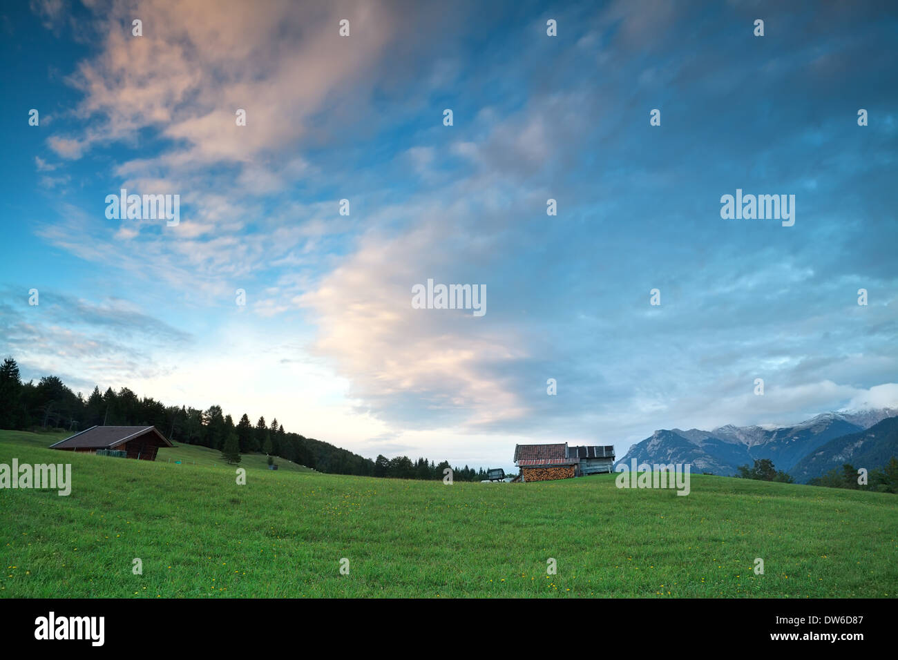 Alps blue mountains green hi-res stock photography and images - Alamy