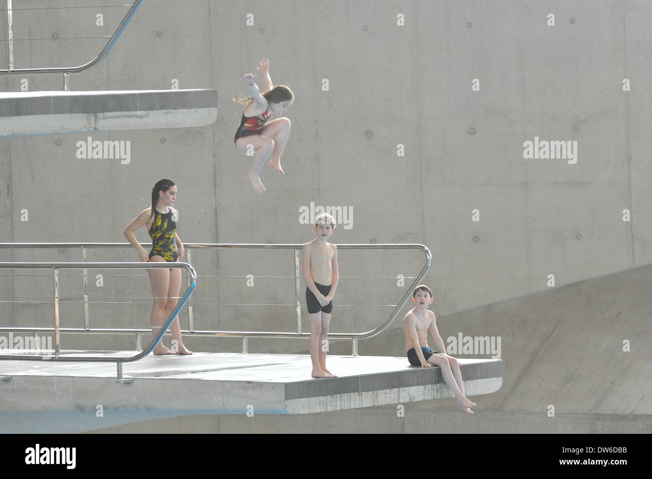 London aquatic centre diving boards hi-res stock photography and images ...