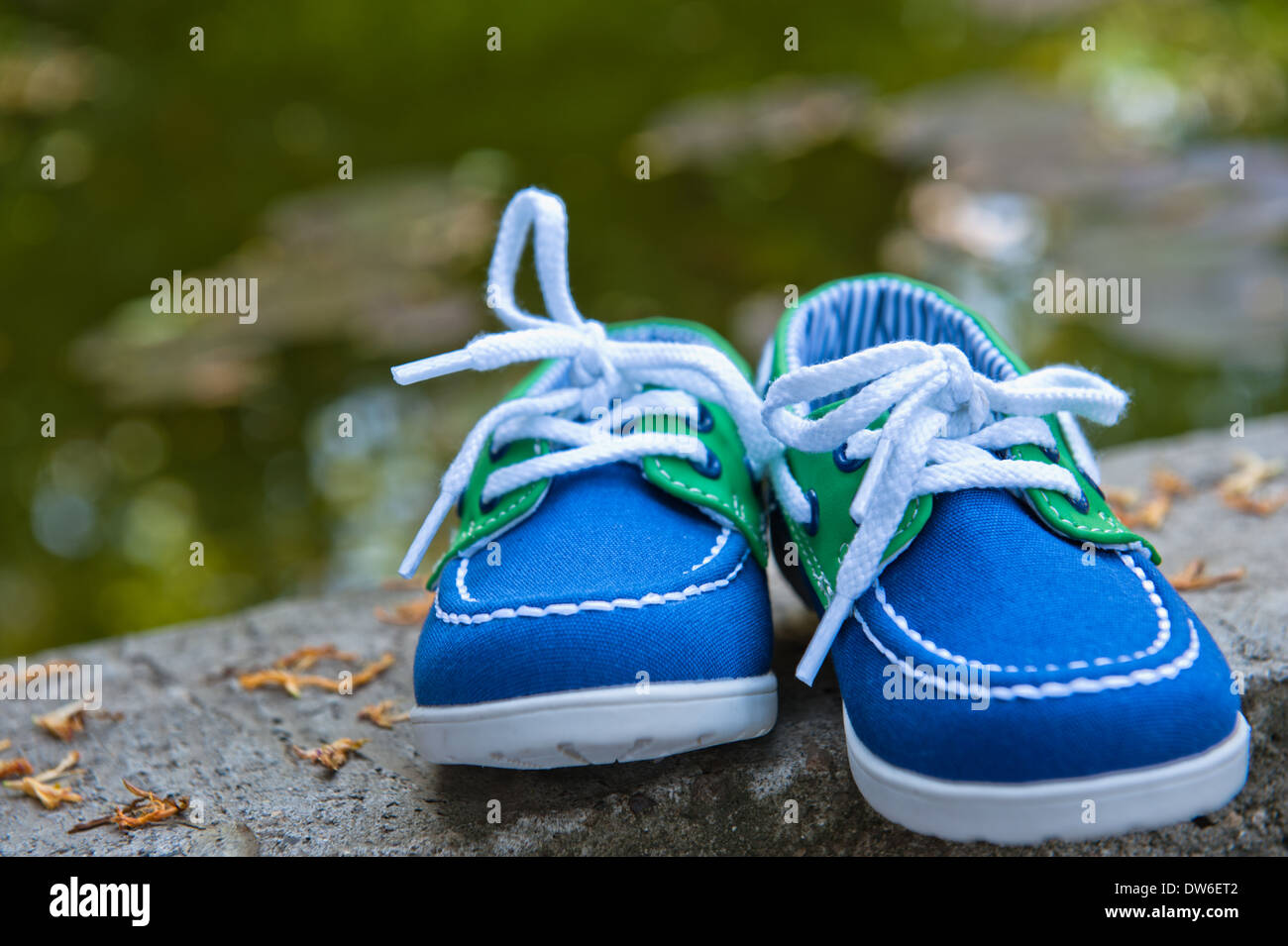 Baby blue shoes Stock Photo - Alamy