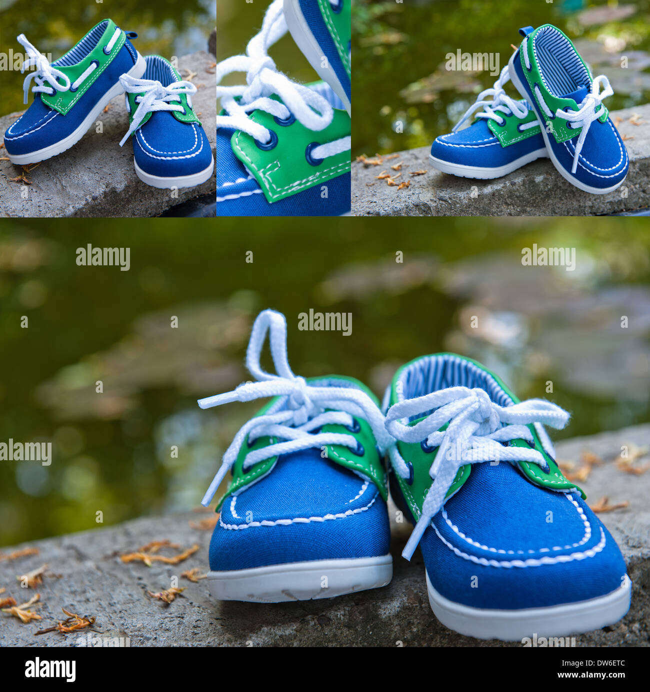 Baby blue shoes Stock Photo - Alamy