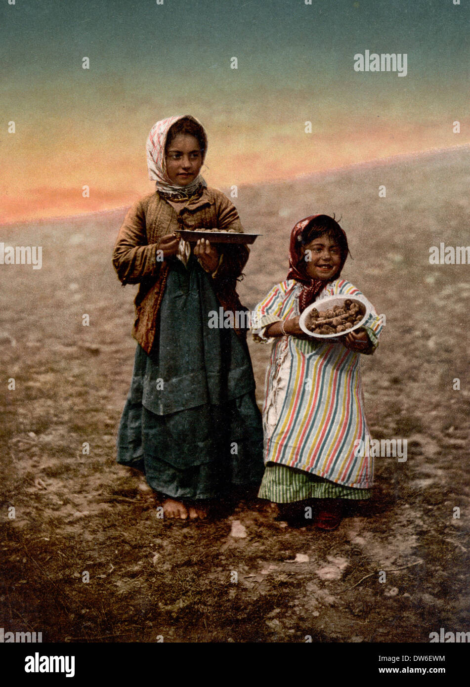 Native children from neighborhood of Jerusalem, Holy Land, circa 1900 ...