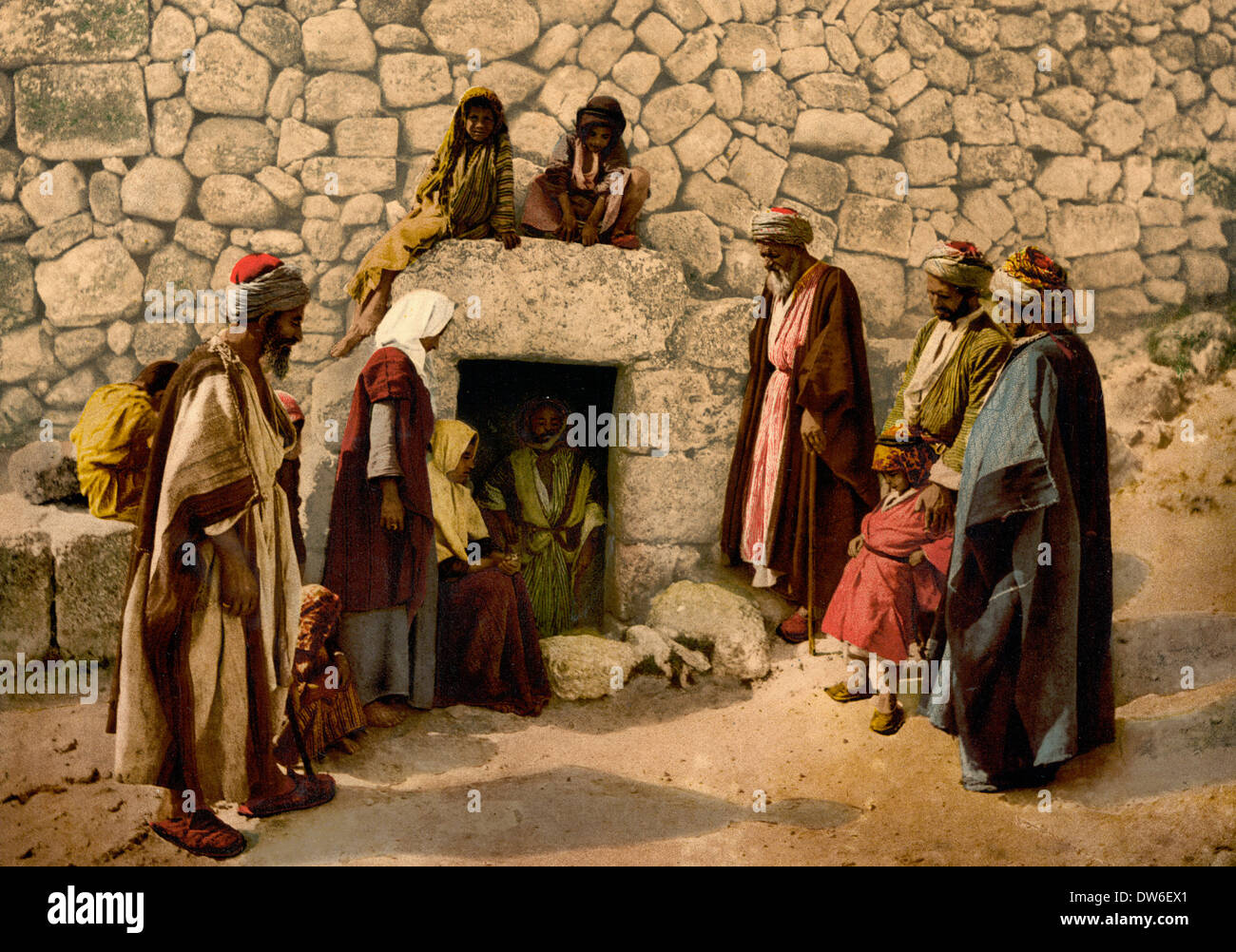 Jesus At Lazarus Tomb Image Of Tomb Of Lazarus, Bethany, Palestine