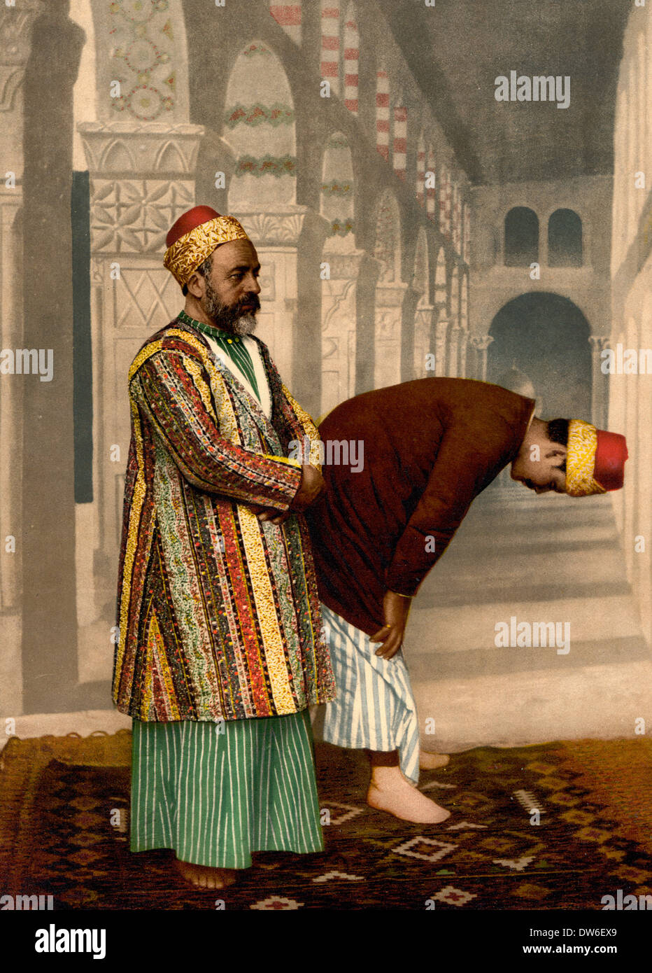 Muslims praying, Holy Land, circa 1900 Stock Photo - Alamy