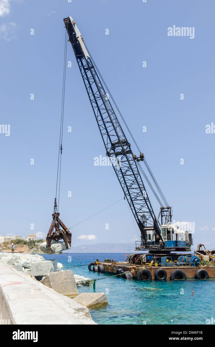 Barge with crane hi-res stock photography and images - Alamy