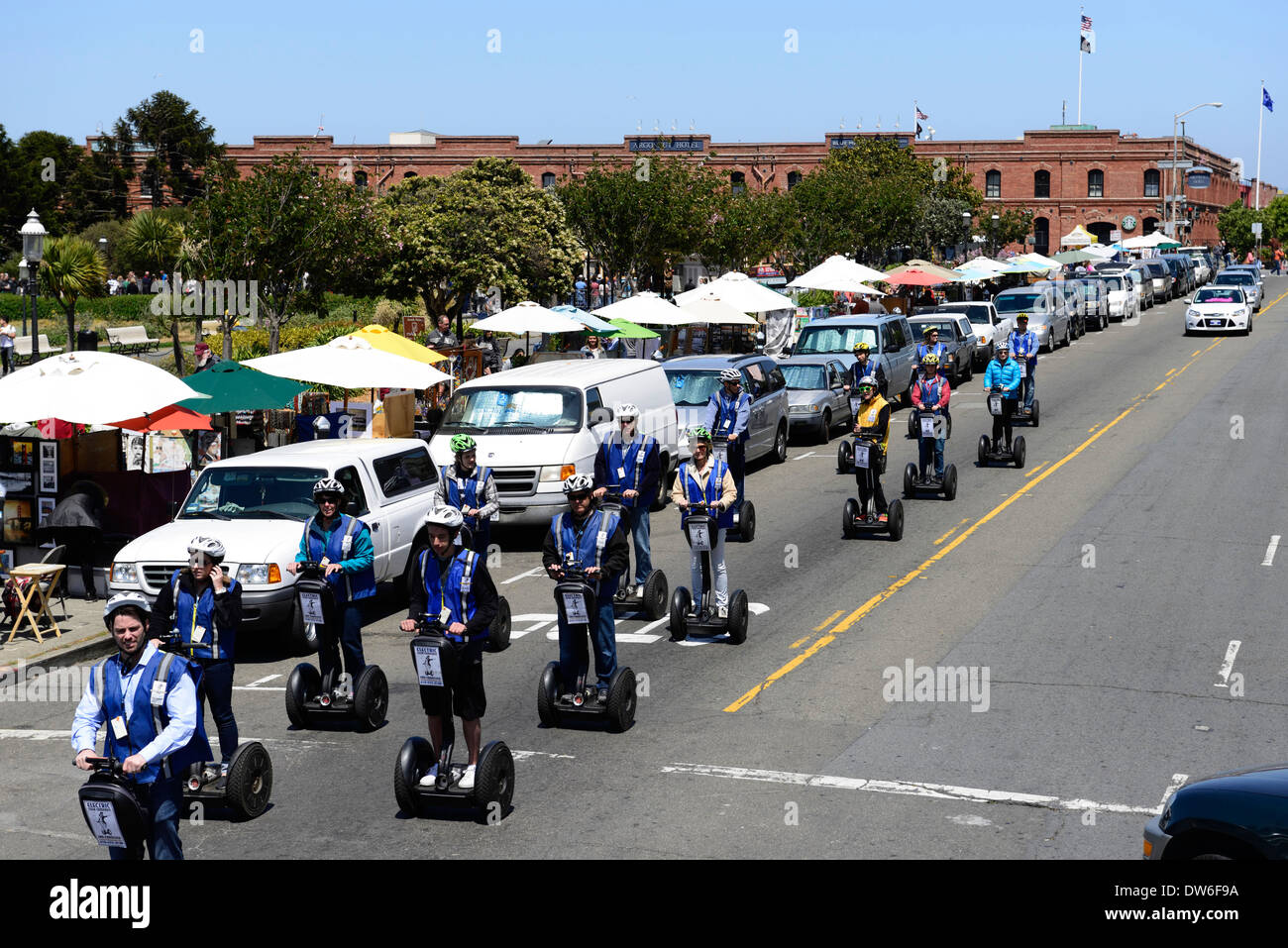 line of tourists segway segways tour tours san francisco mobile ...