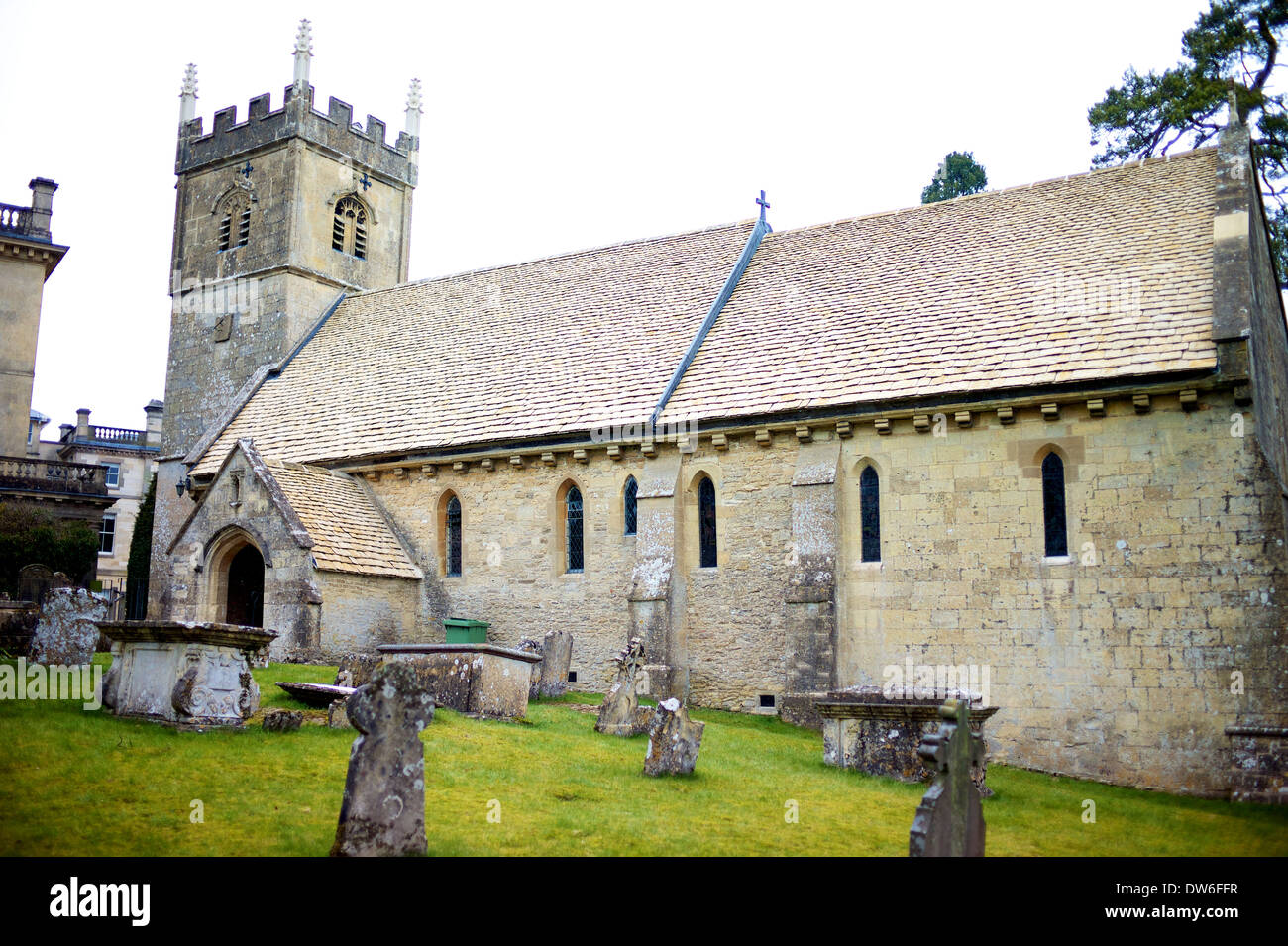 Traditional English Church with bell tower Stock Photo - Alamy