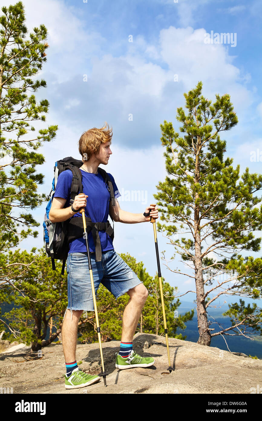 Active man walk mountains landscape hi-res stock photography and images ...