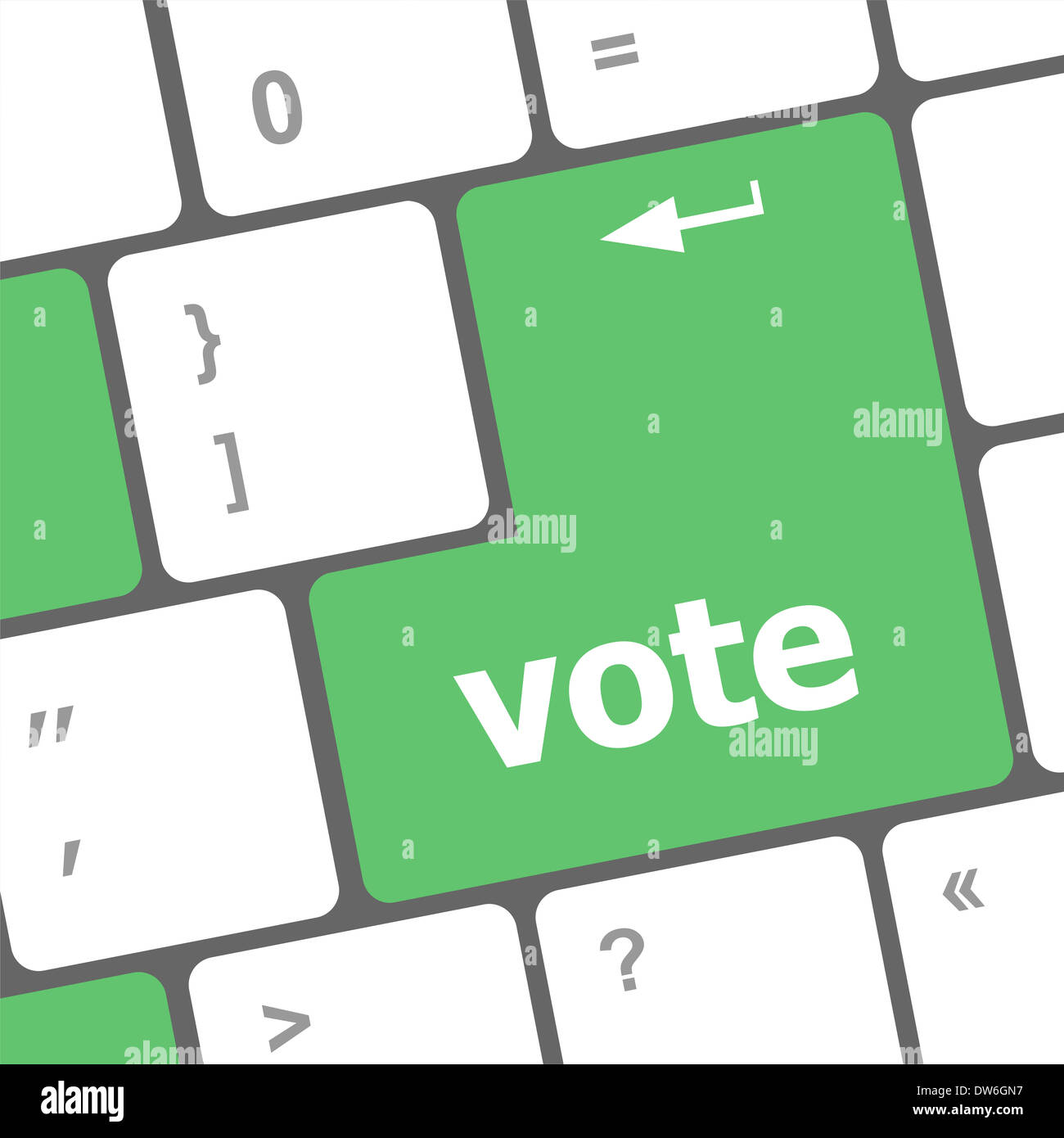 vote button on computer keyboard key Stock Photo - Alamy