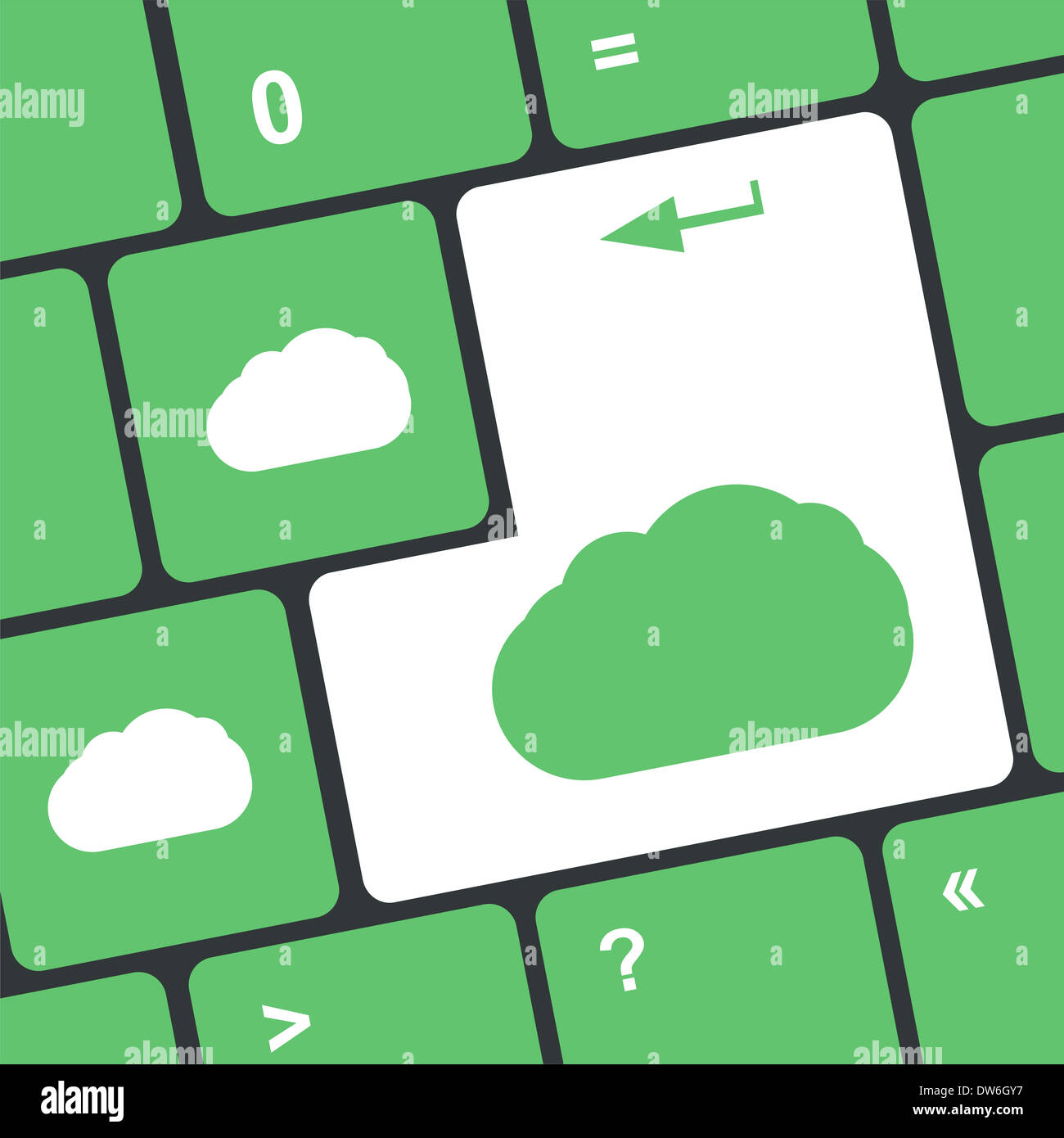 Cloud computing concept on computer keyboard Stock Photo - Alamy