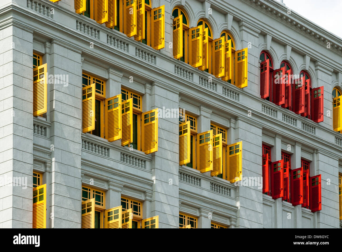 Singapore shutters, architectural detail Stock Photo - Alamy