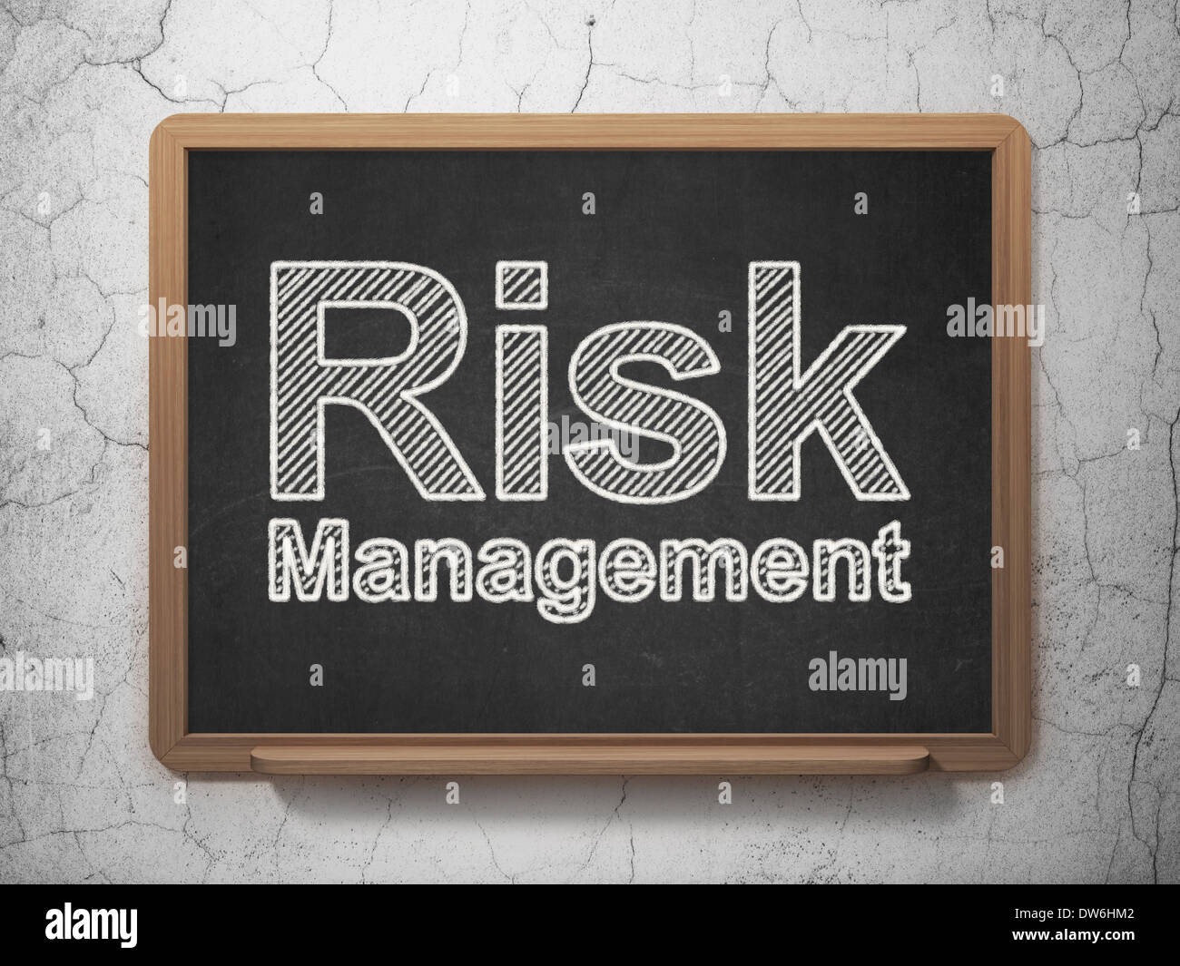 Finance concept: Risk Management on chalkboard background Stock Photo ...