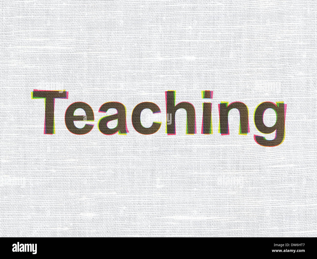 Education concept: Teaching on fabric texture background Stock Photo ...