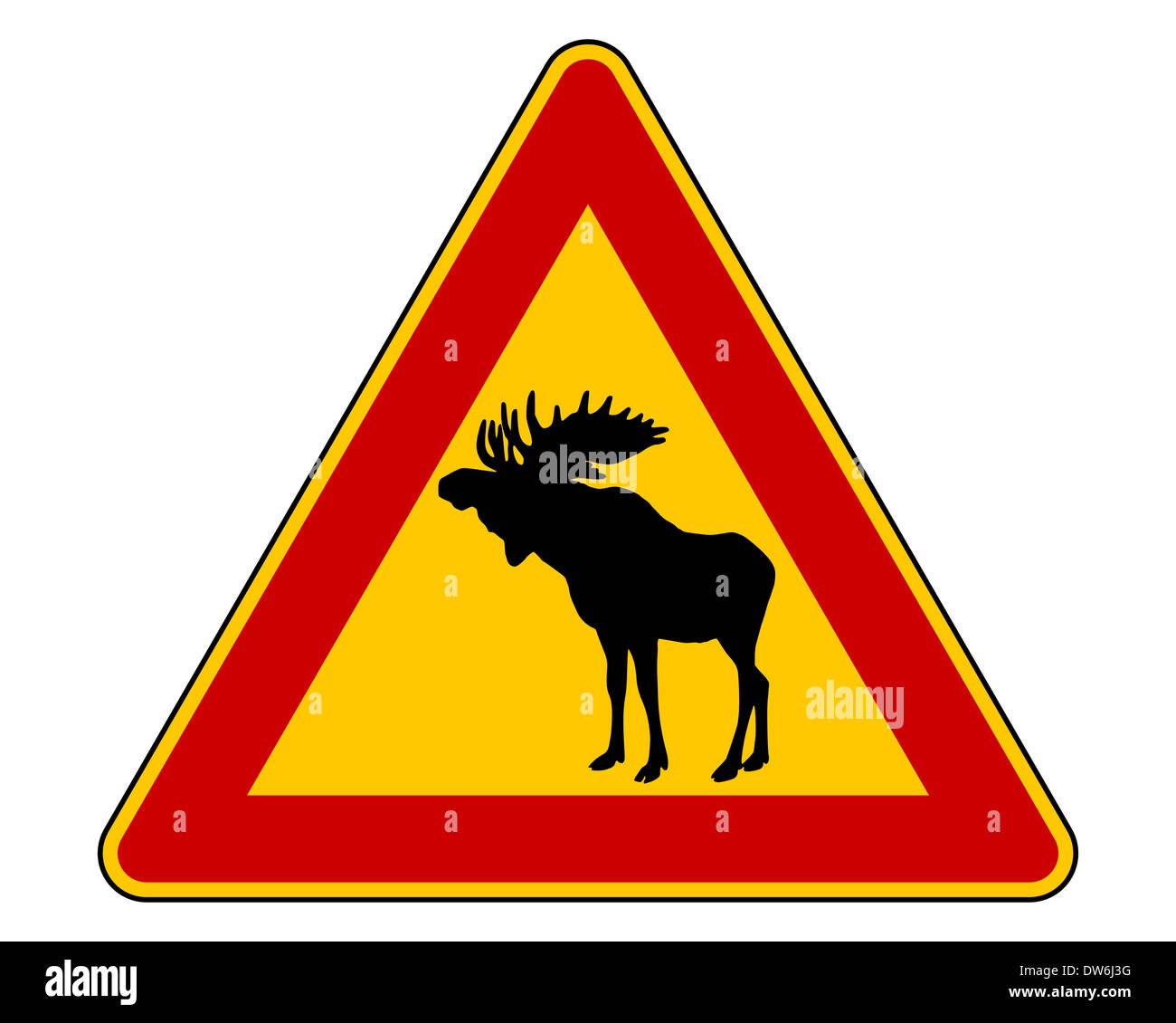 Moose traffic sign Cut Out Stock Images & Pictures - Alamy
