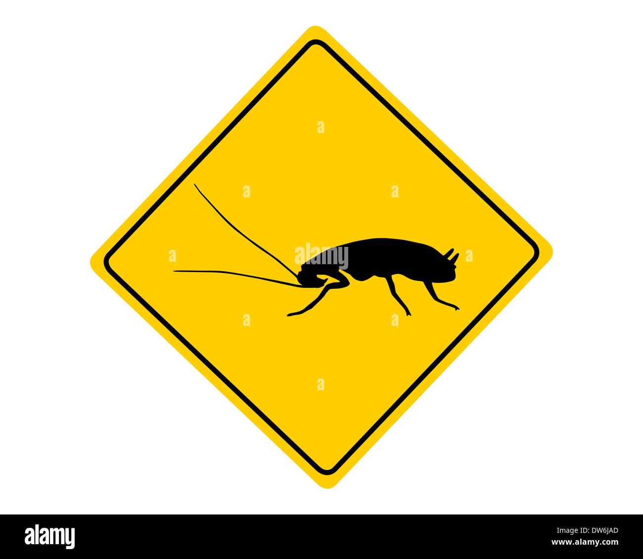 Cockroach warning sign Stock Photo - Alamy