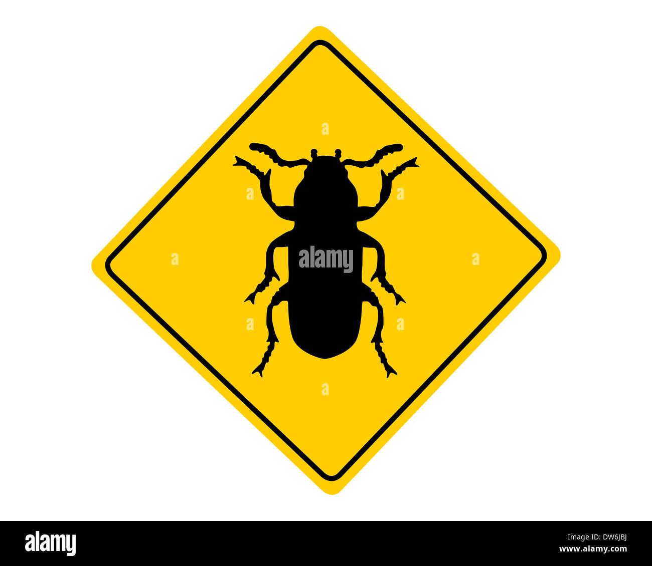 Meal worm warning sign Stock Photo - Alamy