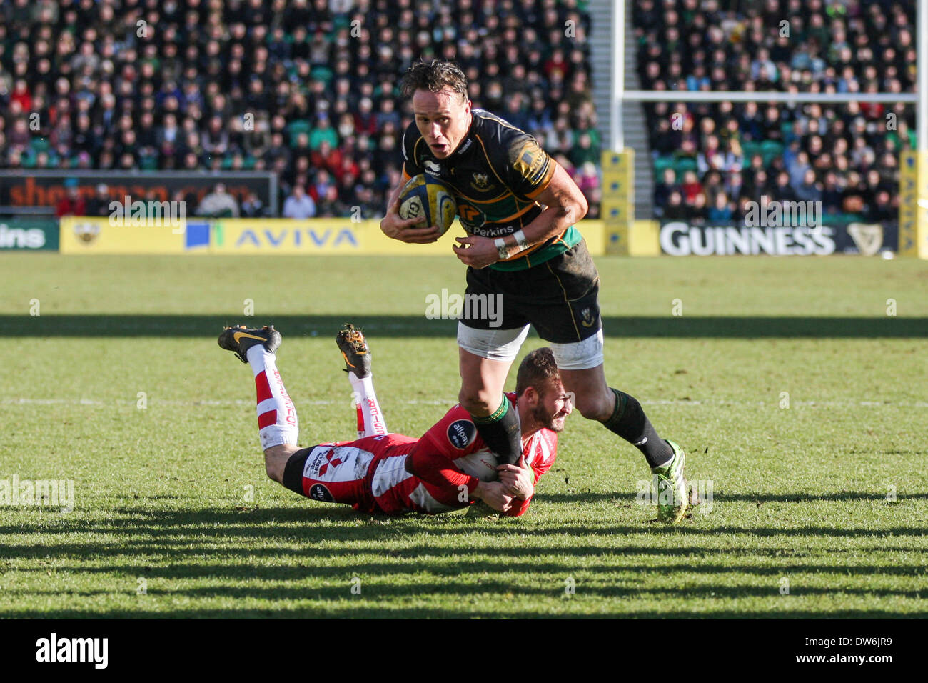 Northampton, England. 1st March, 2014. James WILSON of Northampton ...