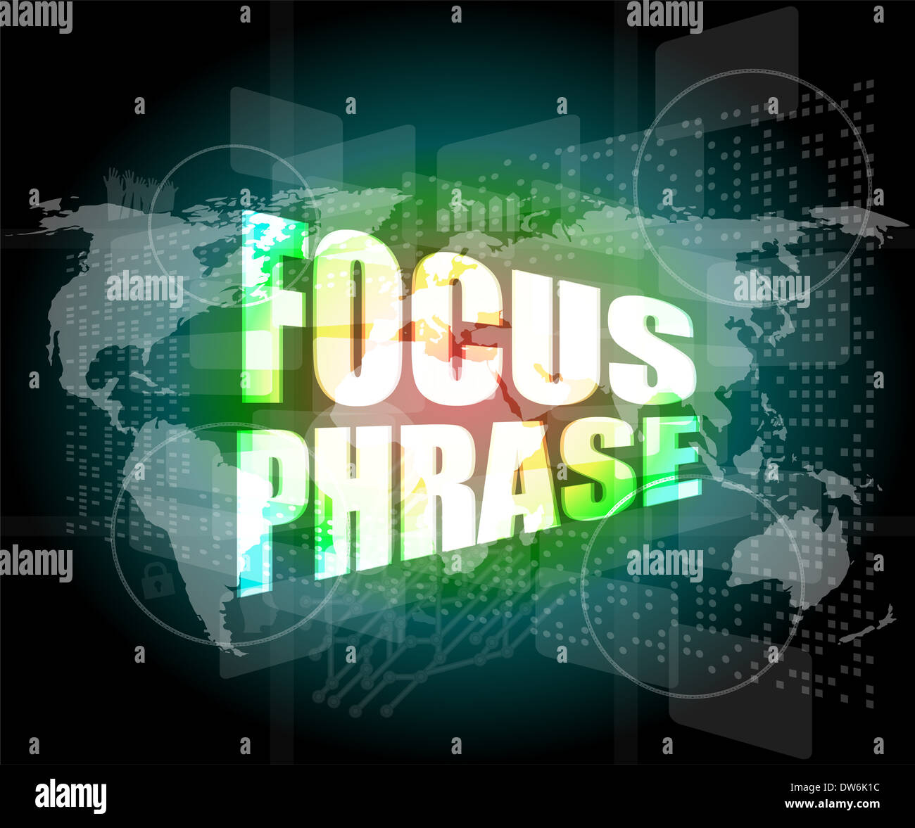 focus phrase system word on digital touch screen Stock Photo - Alamy