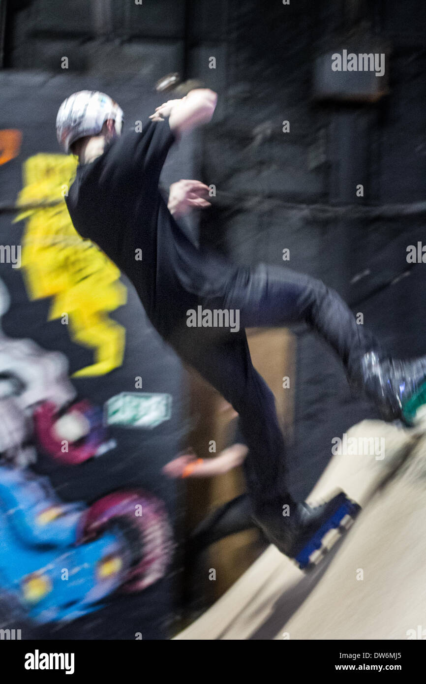 Rampworx Skatepark, Liverpool, UK. !st March, 2014. Laced series ...