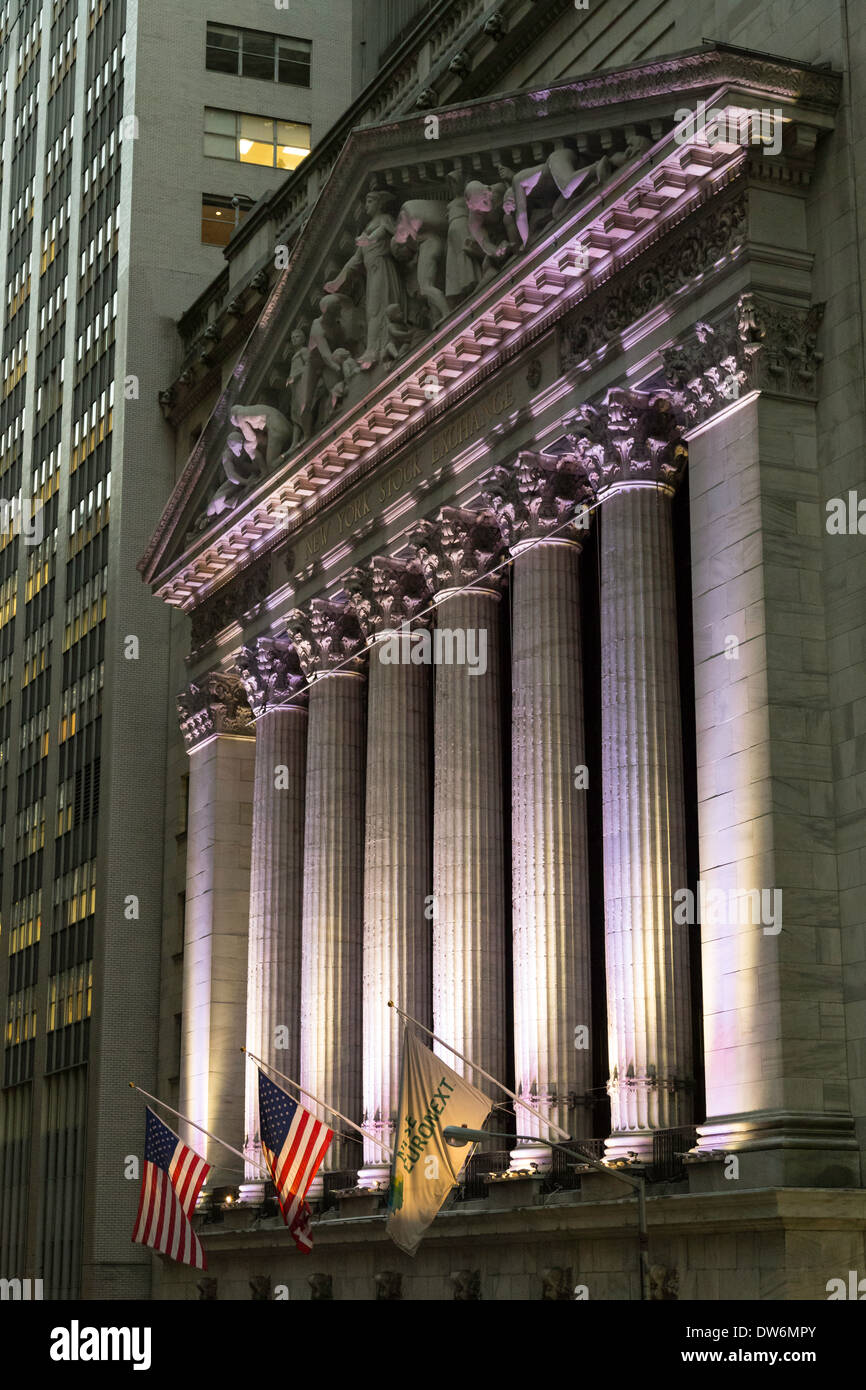 New York Stock Exchange from Wall Street, NYC Stock Photo - Alamy