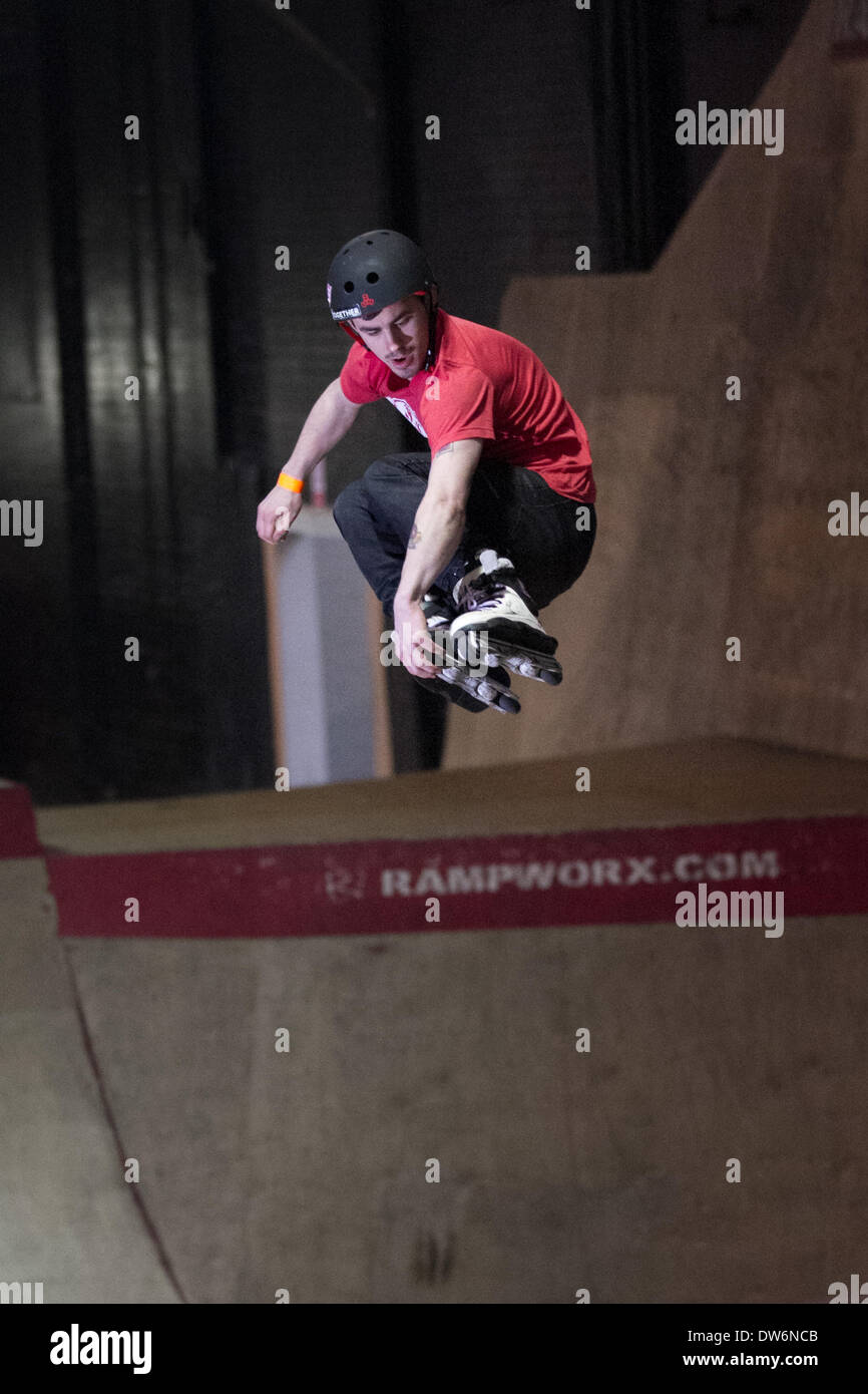 Rampworx Skatepark, Liverpool, UK. !st March, 2014. Laced series ...