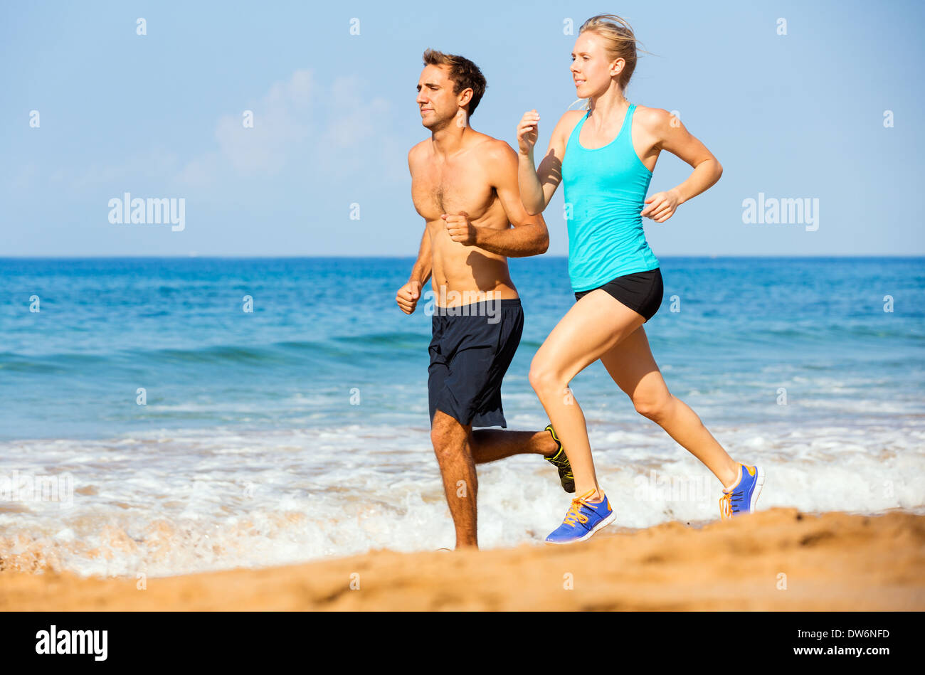 Couple jogging together High Resolution Stock Photography and Images ...