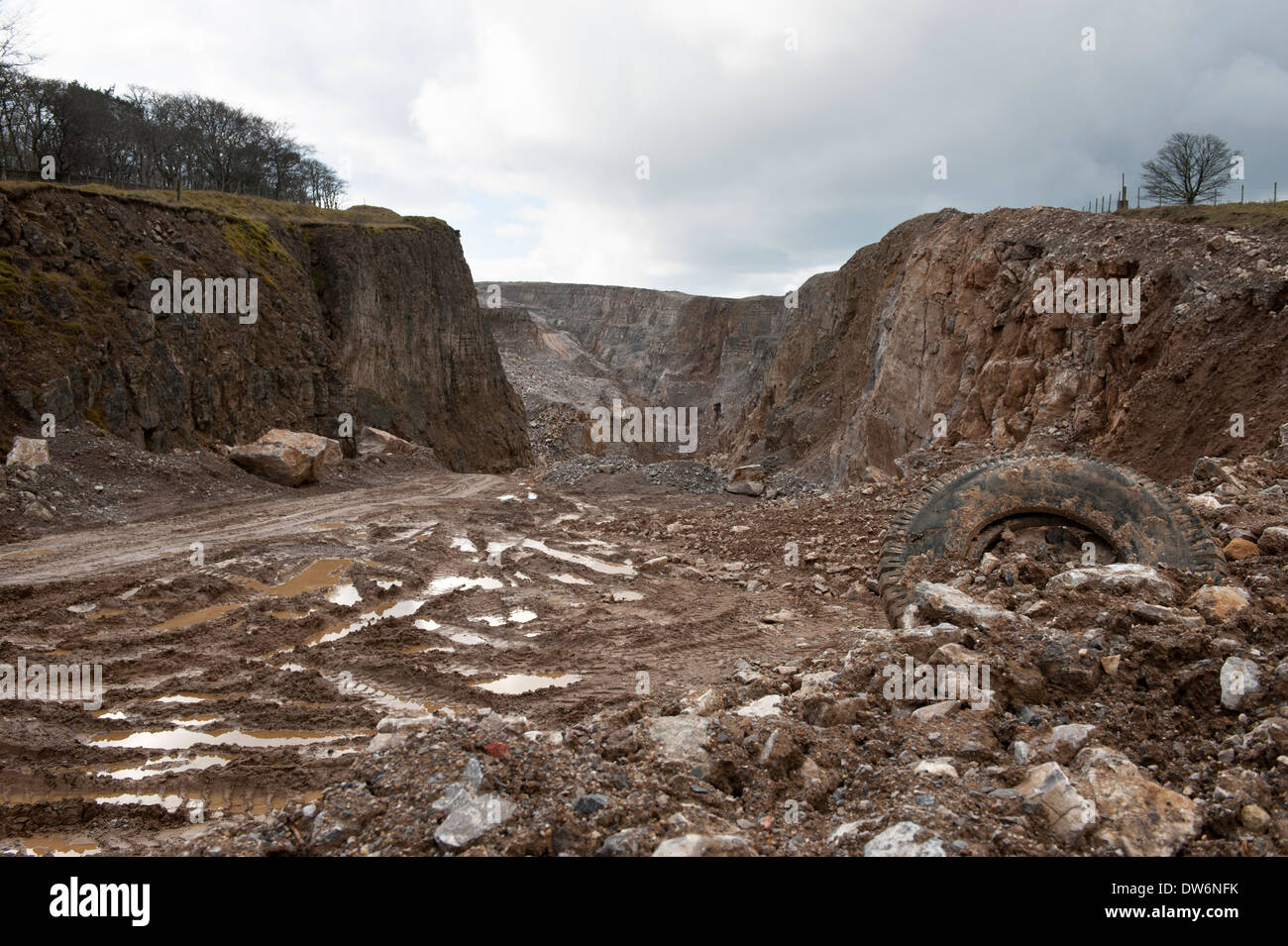 Opencast quarrying site for minerals at High Rake Longstone Edge In ...