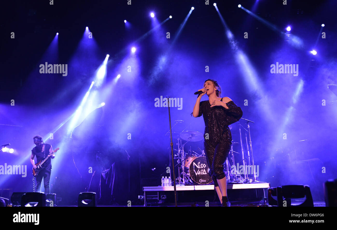 Norfolk, Virginia, USA. 28th Feb, 2014. Singer AJA VOLKMAN of 'Nico ...