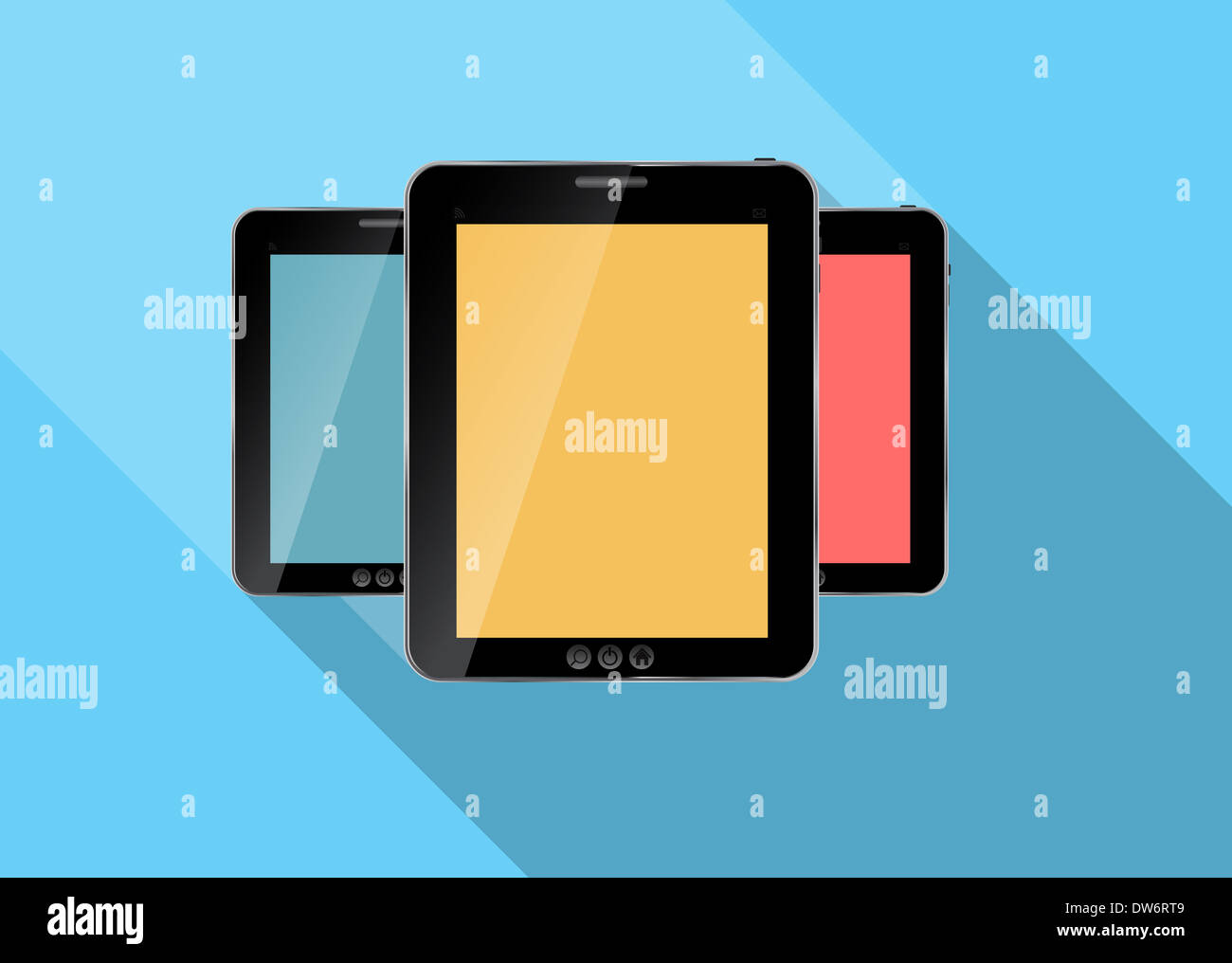 Abstract design realistic tablet flat icon. Vector illustration Stock ...