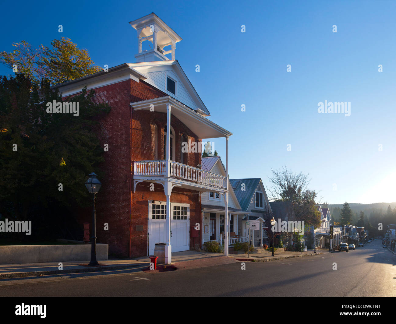 The old brick firehouse #2 on Broad Street in downtown Nevada City ...