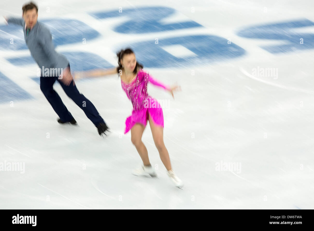 Julia Zlobina and Alexei Sitnikov (AZE)performing in the Ice Dance ...