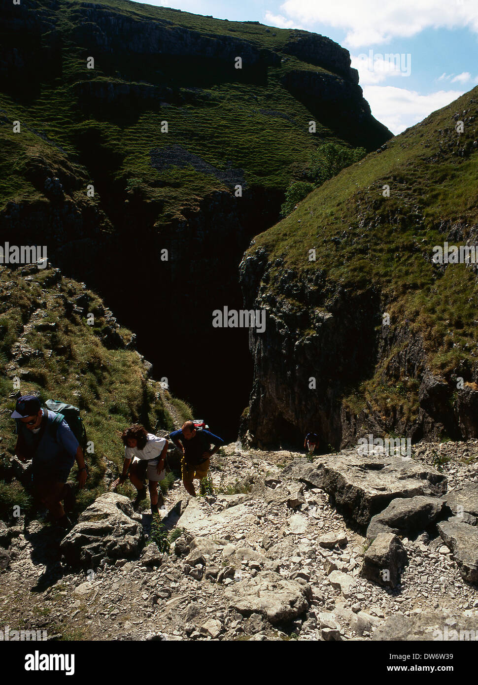 Climbing in the Yorkshire Dales Stock Photo - Alamy