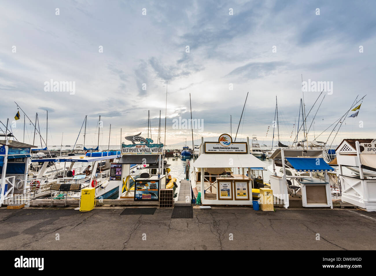 The world famous town of Lahaina on the Hawaiian island of Maui Stock ...