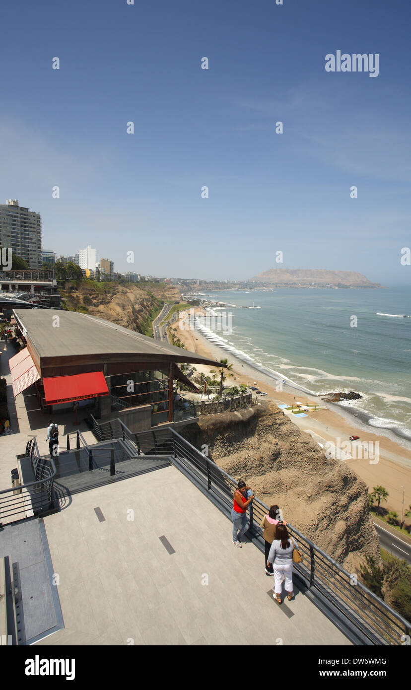 The Larcomar shopping center in the Miraflores district of Lima, Peru ...