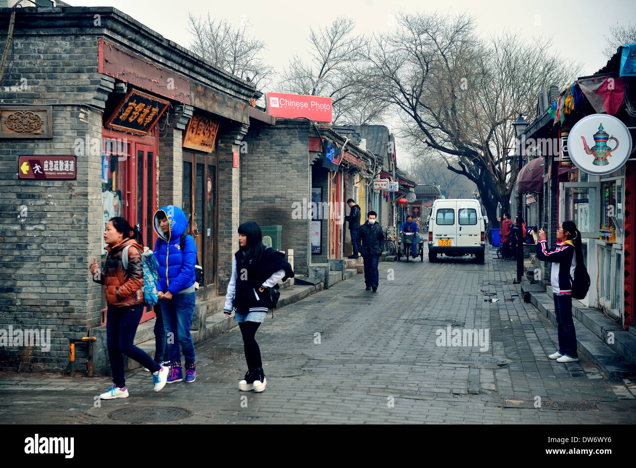 Old street view with stores Stock Photo - Alamy